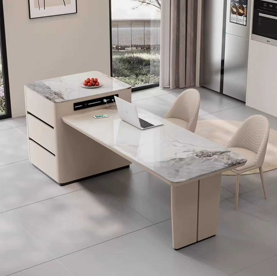 Elegant Island - Cream Colored Extendable Dining Table DPICDT001 &2 &3 ...