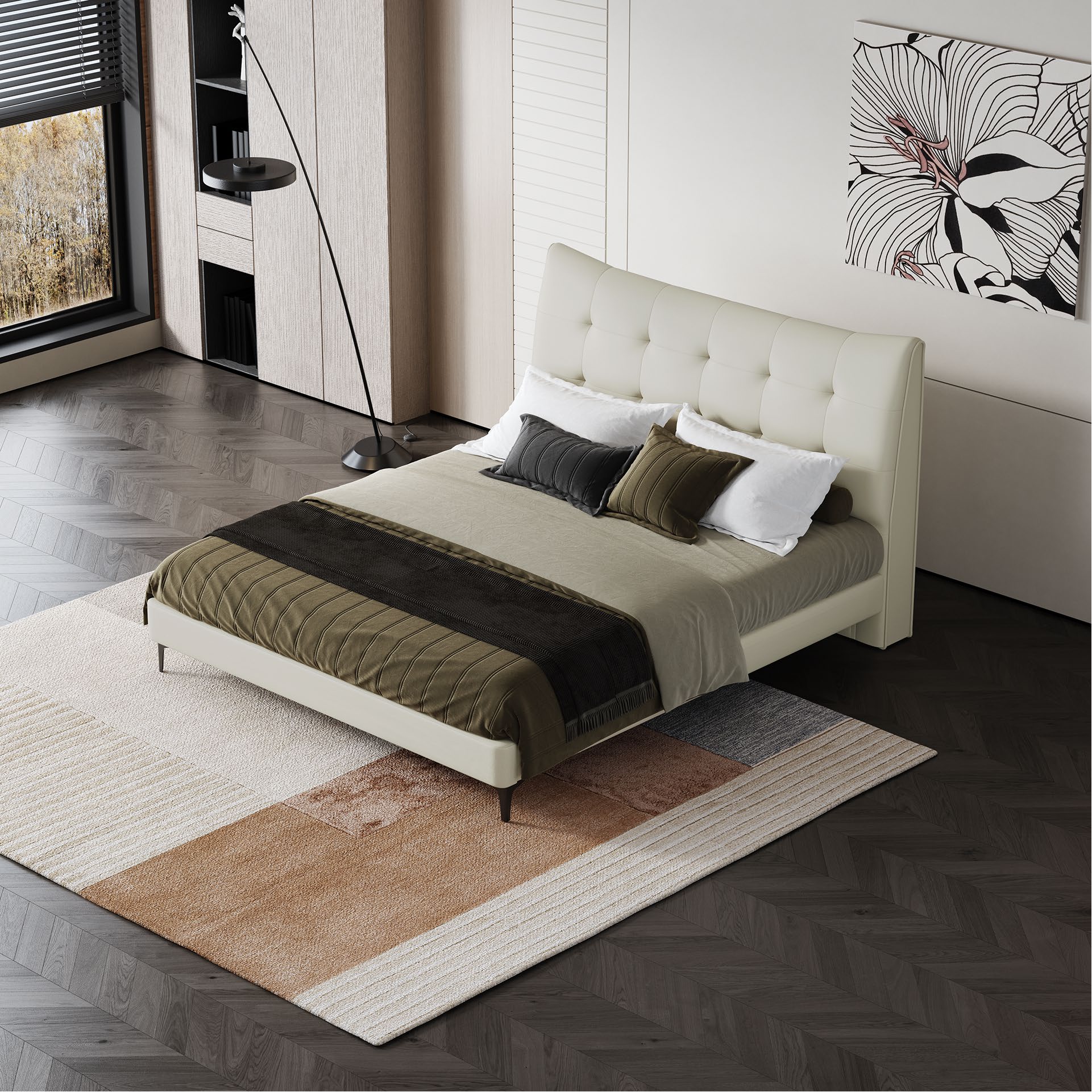 Modern Simplicity: Perfect Bed and Nightstand Combos– DPhome