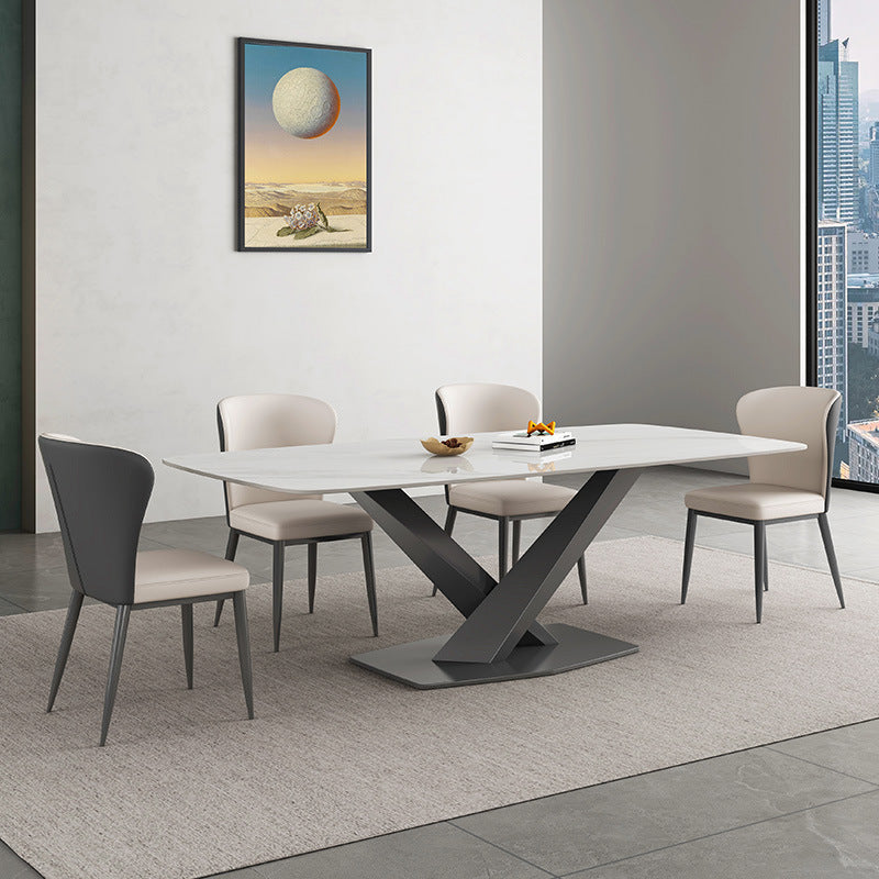 Cross base rectangle dining table set DPCPRO3 & DPCPRO4– DPhome