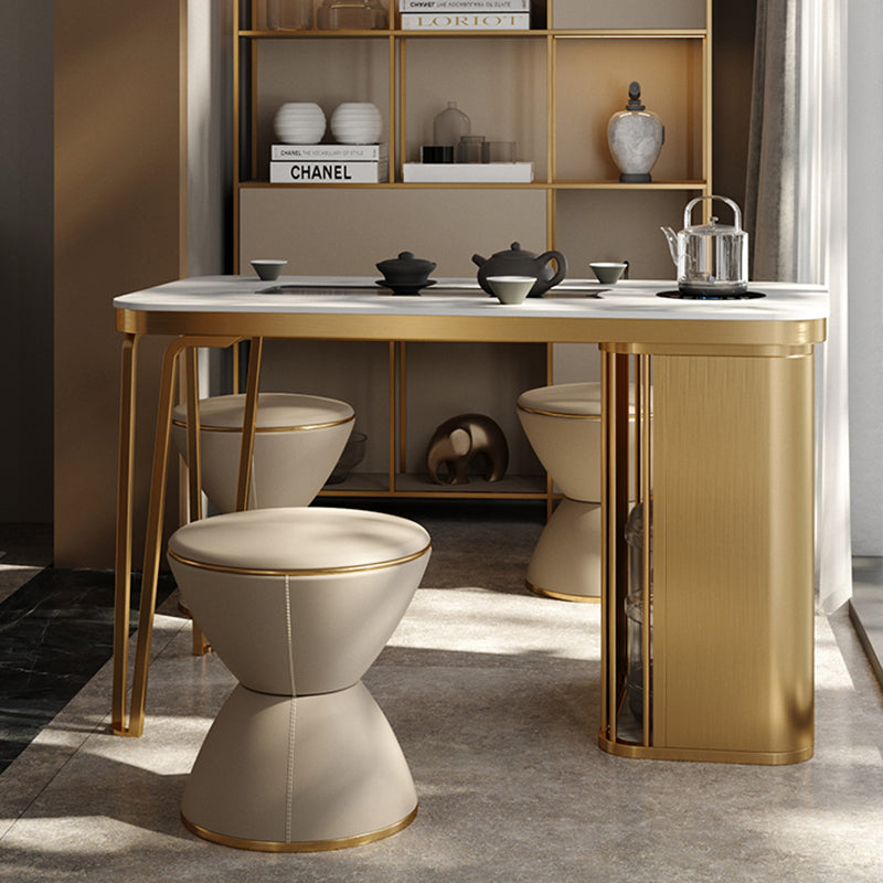 Stainless Steel Integral Frame with Storage Cabinet Double-Leg Rectang ...