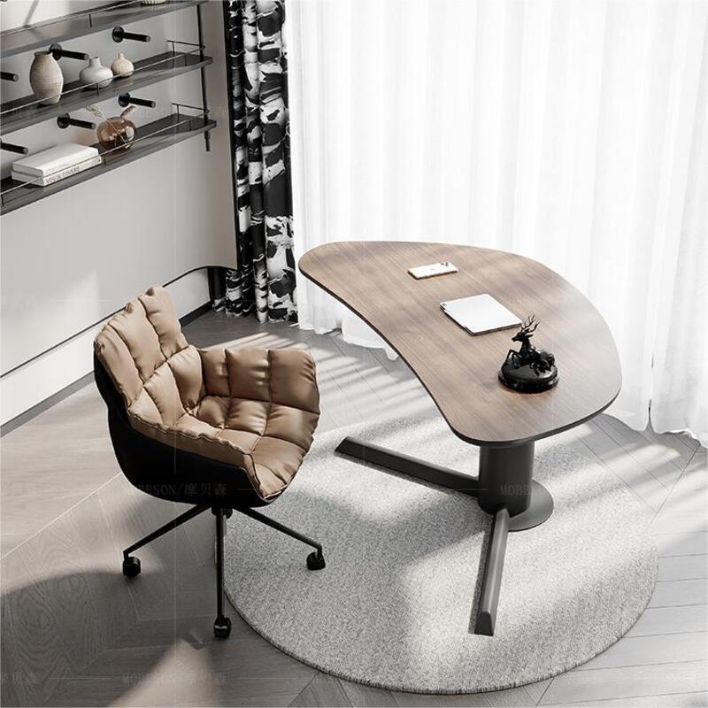 Irregular Carbon Steel Frame Desk with V-Shaped Table Legs– DPhome