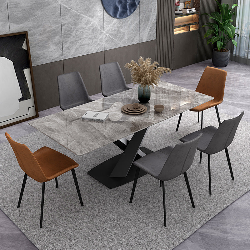 Cross base rectangle dining table set DPCPRO3 & DPCPRO4– DPhome