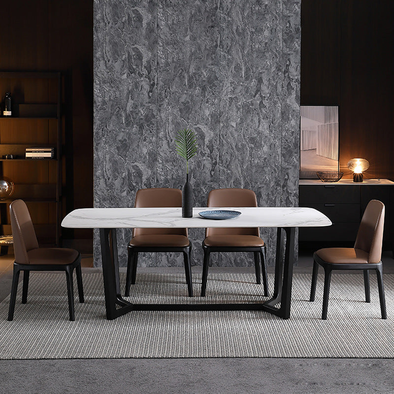 Sintered Stone Dining Table with Stylish Base - DPhome