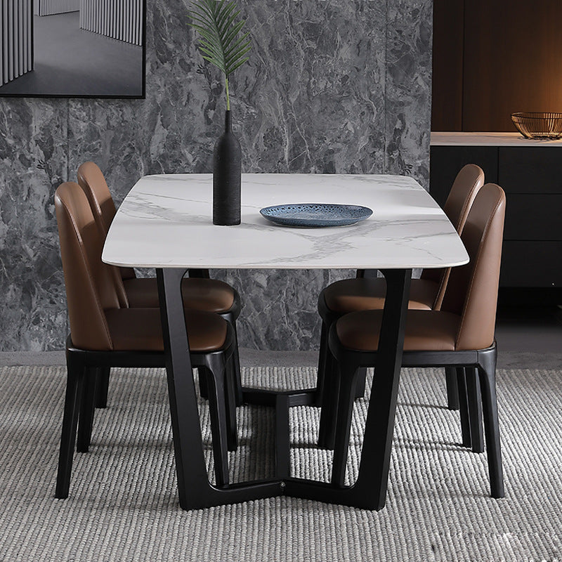 Sintered Stone Dining Table with Stylish Base - DPhome