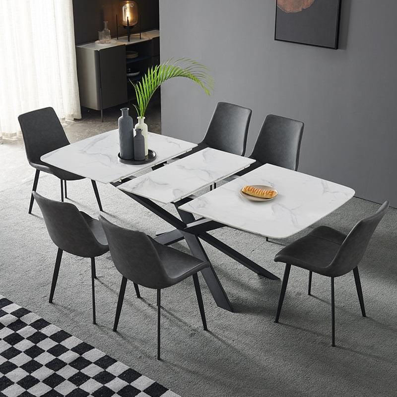 Classic Rectangle Extendable Dining Table with Stylish Legs- DPHOME– DPhome