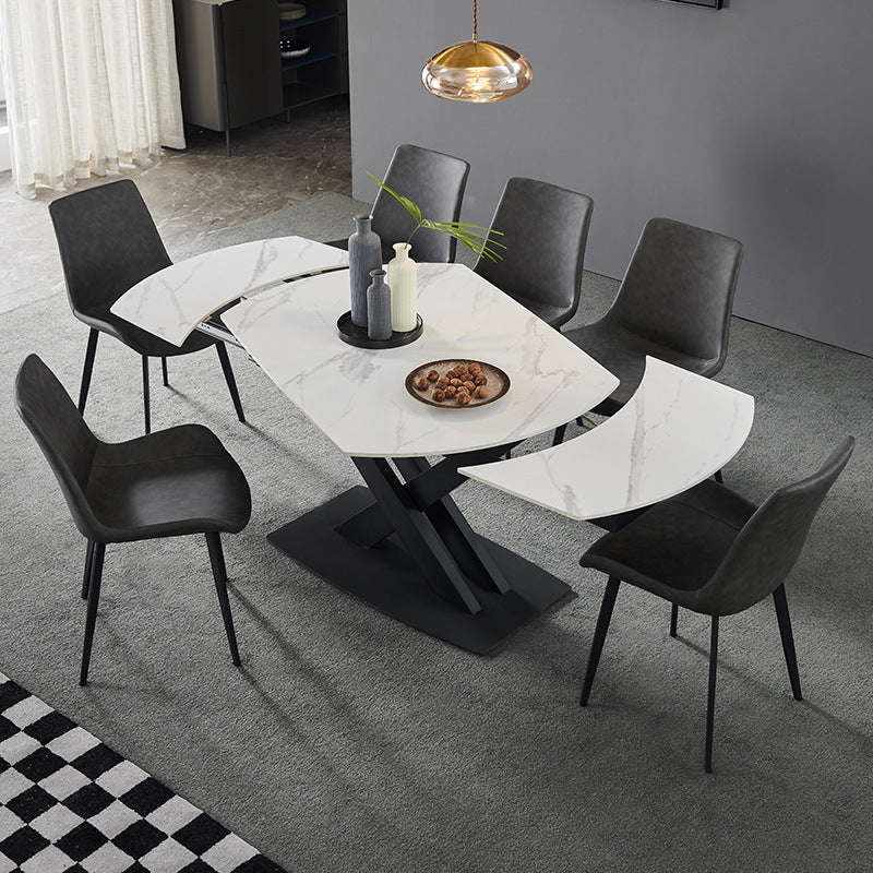 Rotating & extending dining table X-shaped tripod for 4-8 seats-DPhome