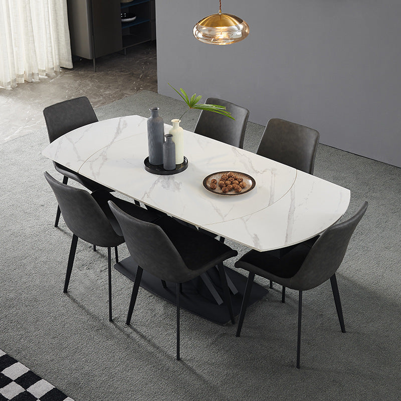 Rotating & extending dining table X-shaped tripod for 4-8 seats-DPhome