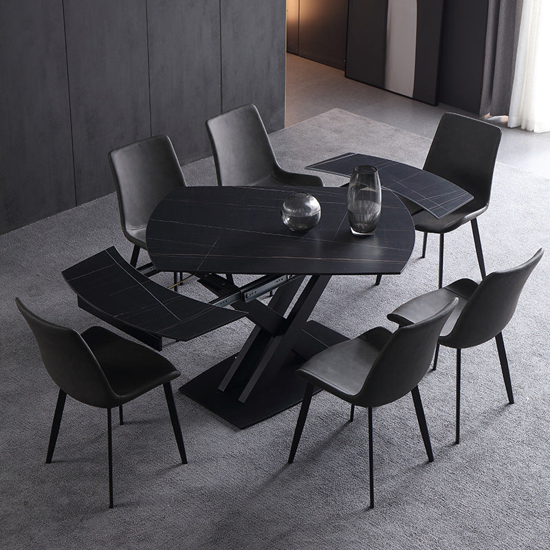 Rotating & extending dining table X-shaped tripod for 4-8 seats-DPhome